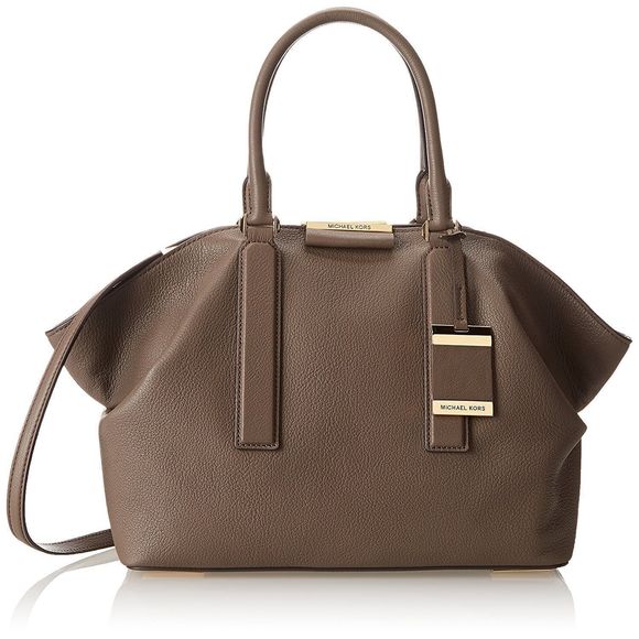 Michael Kors | Bags | Michael Kors Brown Leather Elephant Lexi Large ...